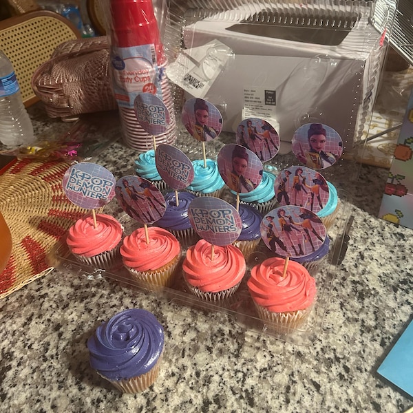 K-pop Demon Hunter Cake Topper and Cupcake Toppers Bundle Editable ...