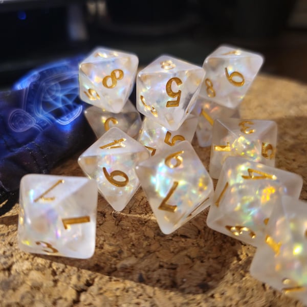 Panda-monium Dice Box and Panda Dice Set, 7 Polyhedral Dice for Tabletop Roleplaying Games, Dnd ...