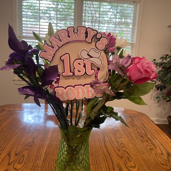 Rodeo Cake Topper | My First Rodeo Cake Topper| Birthday Cake Topper ...