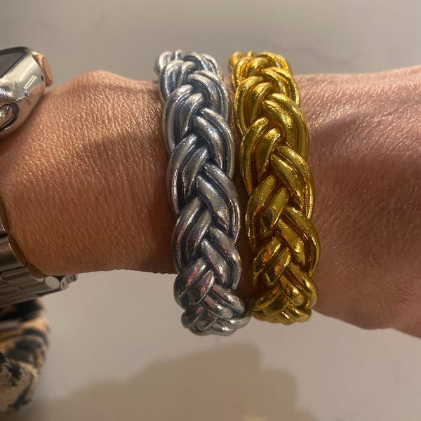 Braided Thai Buddhist Temple Bracelets, Rainbow or Gold, Mantra Bangle ...