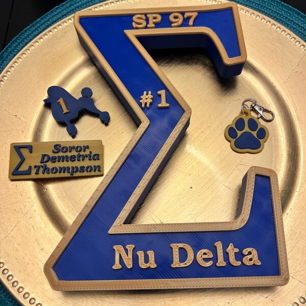 D9 Greek Letter Statue: Sorority Fraternity Wall Art - Etsy