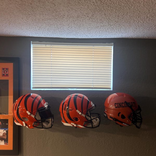 Full Size Helmet Holder, NFL, Mount, Hanger, Screw Mount, Football ...
