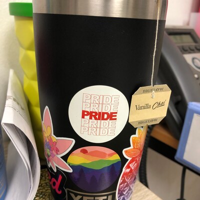 Subtle LGBTQ Flag Sticker Pride Sticker Rainbow Sticker Mountain ...