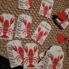 Lobster, Crawfish, Crab Personalized Seafood Boil Bake Tag Napkin Ring ...