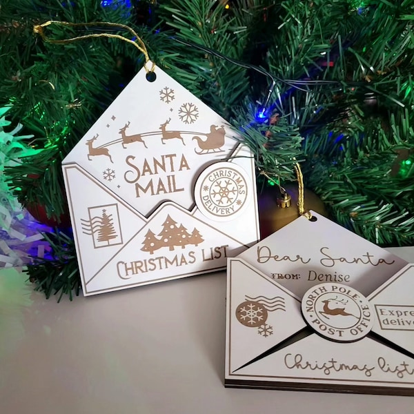 Letter to Santa Envelope SVG Bundle, Lasercut Dear Santa Decor, Santa ...
