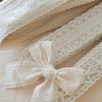 2yds Broderie Anglaise Vintge Wedding Ribbon Cotton Lace - Etsy