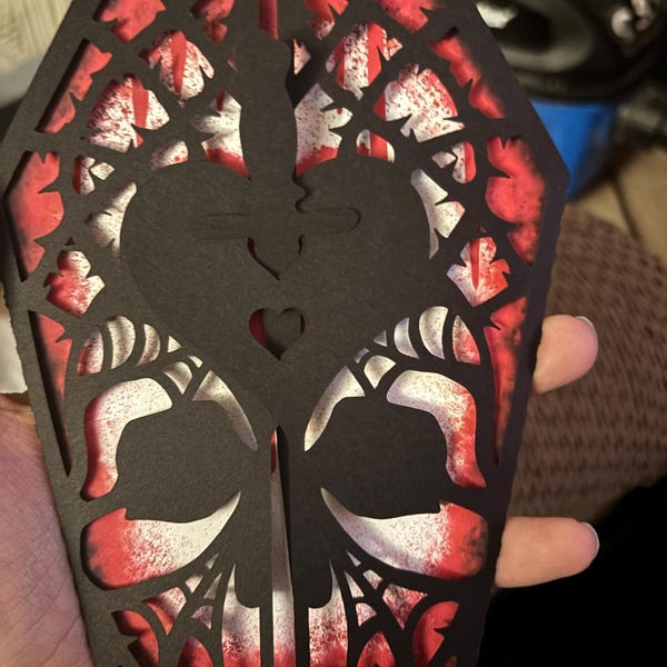 Skull Vines Coffin Card SVG Digital Download - Etsy