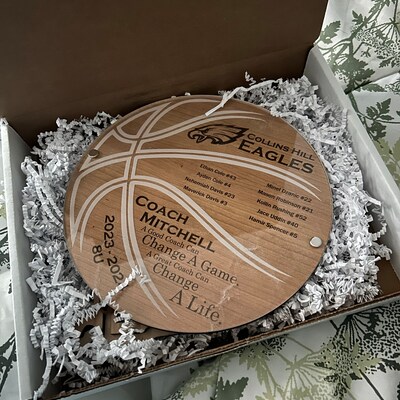 Personalized Wood Acrylic Basketball Coach Gift Plaque With Coach and ...