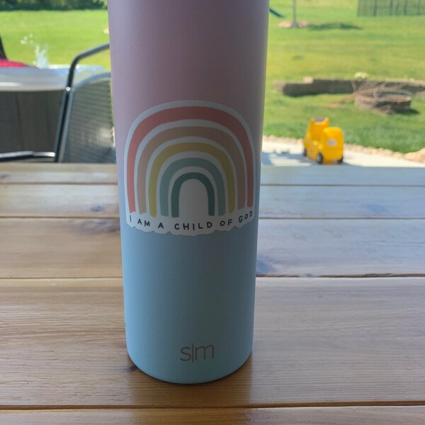 I Am a Child of God Vinyl Sticker, Rainbow Sticker, Christian Youth ...