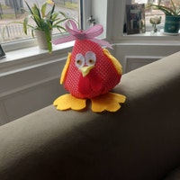 DIY Cone-shaped Easter Chicken in a Nest, Chicken Made of Fabric and ...