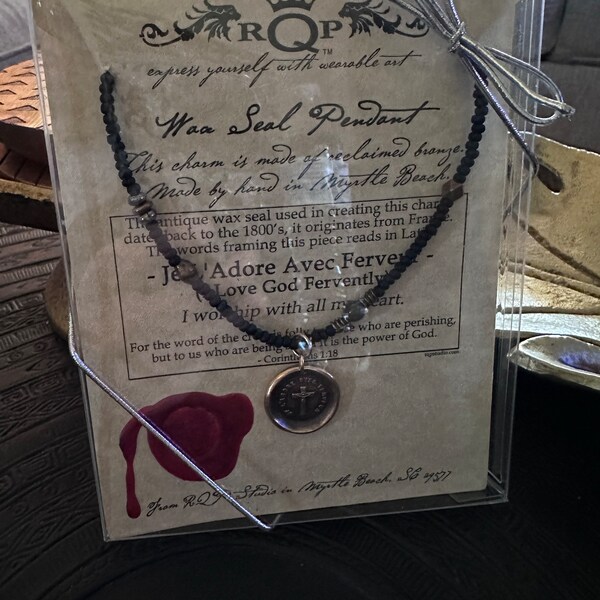 Wax Seal Necklace Aladdin Magic Genie Lamp Antique Wax Seal Jewelry ...