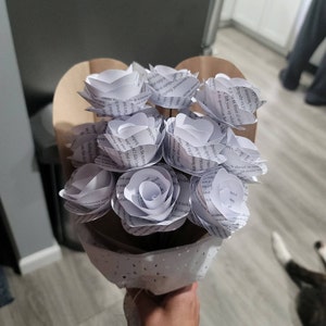 Custom Song Lyrics Paper Flowers Wedding Vows Paper - Etsy