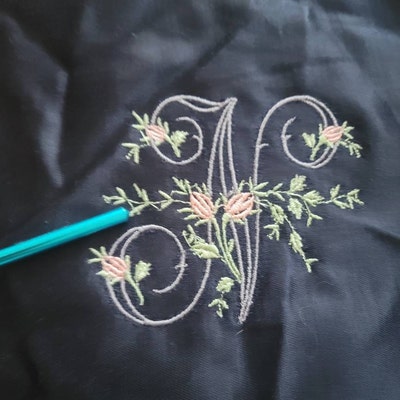 2 Sizes: 4 and 5 Fancy Floral Vine Monogram Embroidery Font for Embroidery Machine/ BX Font ...