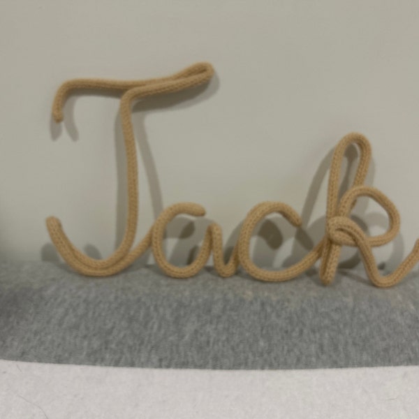 Personalised Knitted Wire Words Cord Names Wall Decor Wall Signs With ...