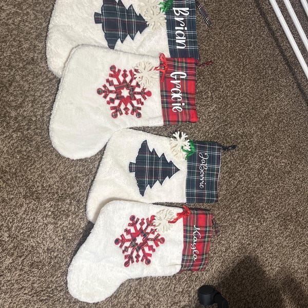3D Christmas Stocking Personalized Stockings With Name Family Stocking ...