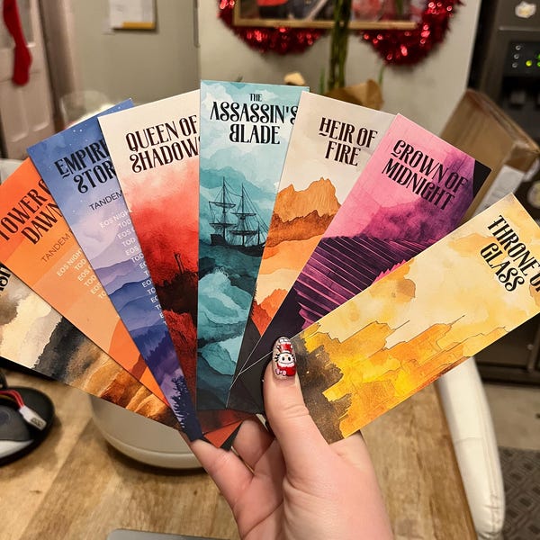 Crown of Midnight Throne of Glass Inspired Physical Bookmark - Etsy