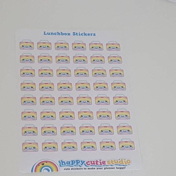 48 Cute Lunchbox/packed Lunch/food Planner Stickers - Etsy