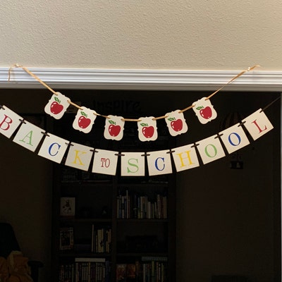 Apple Banner, Back to School Decoration - Etsy