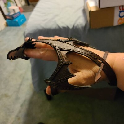 Leather Hand Dragon Cuff - Etsy
