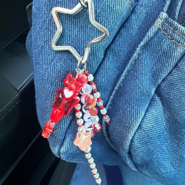 Personalized Keychain // Beaded Keychain // Colorful // Cute // Gift ...