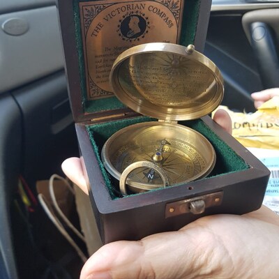 Compass in Leather Box Graduation Gifts for Him, Birthday Gifts for Men ...