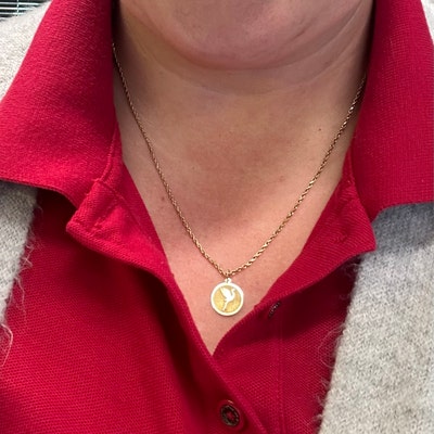 14k Solid Gold Clock Necklace , Personalized Vintage Clock Pendan ...