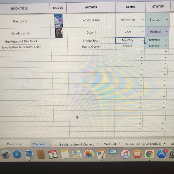 ADHD Book Tracker, Reading List Google Sheets, Personal Digital Library, Reading Journal ...