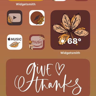 1 Mil IOS14 Fall Halloween App Icons, Neutral Fall Aesthetic, Mega ...