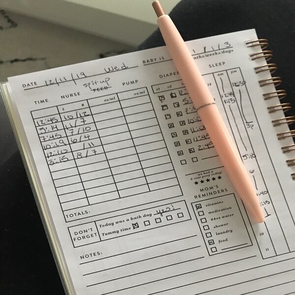 Printable Baby Milestone Chart Tracker | DIY Baby Tracking Log Book ...