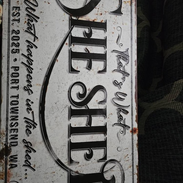 Personalized She Shed Sign | Garden Shed Rustic Decor | She Shed Canvas ...