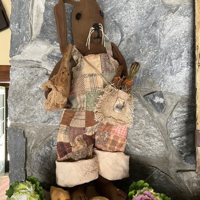 Primitive Standing Bunny Ottis PATTERN - Etsy
