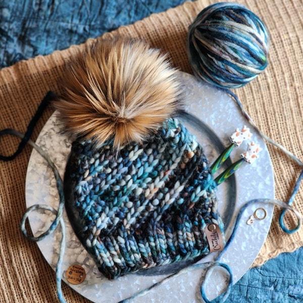 KNITTING PATTERN - the Gales of November Hat, Super Bulky Knit Hat ...