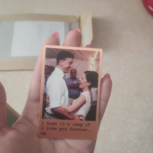 Personalised Solid Copper Wallet Photo Card, Wallet Insert, Wallet Card ...