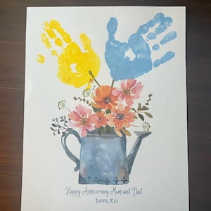 Handprint Art Craft for Kids, DIY Hand Print Template Baby Keepsake ...