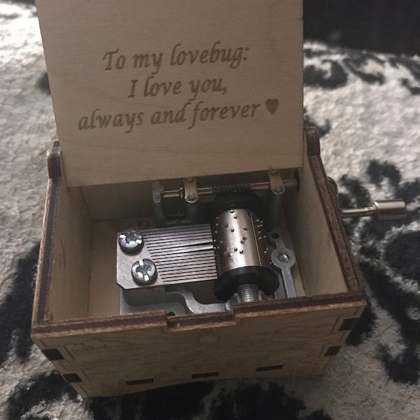 Artistic Music Box, "you Are My Sunshine", Laser Engraved Wood Hand ...