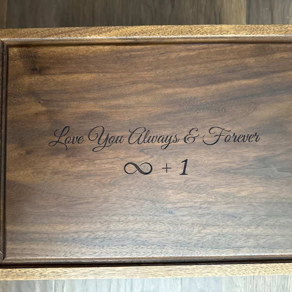 Extra Large Walnut Keepsake Box – Personalized Heirloom Memory Box ...