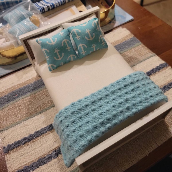 Set of 3 Dollhouse Coastal Wall Art, Mini Beach Decor, Miniature Decor ...