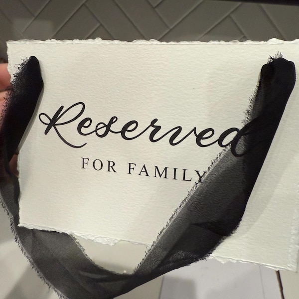 Reserved Row Sign, Wedding Reserved Sign, 5x7 Wedding Reception Sign ...