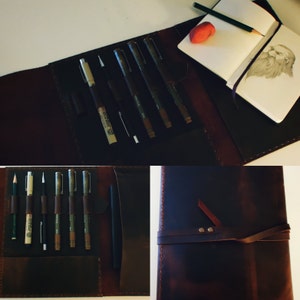 Rustic Leather A5 Sketchbook Cover Leather Drawing Book Cover Leather ...