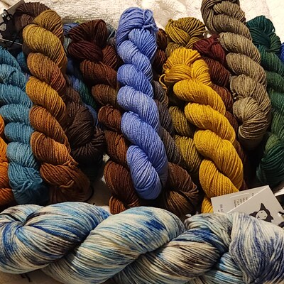 Create Your Own Mini Skein Set. Hand Dyed Sock Yarn. Fingering Weight 4 ...