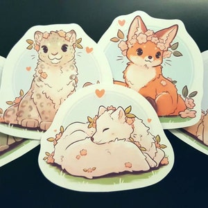 Cute RPG Class Animals Stickers And/ or Prints 6x6 or | Etsy UK