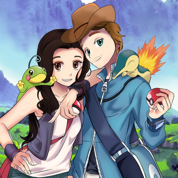 Custom Anime Portrait – 1 Person, Cute Cartoon Style, Personalized ...
