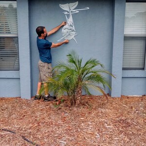 Marlin Chasing Flying Fish Metal Wall Art Metal Fish Art Home | Etsy