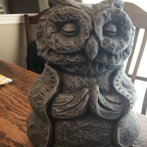 Owl Statue, Buddha Like Owl, Wise Owl Buddha, Meditating Owl Figure ...