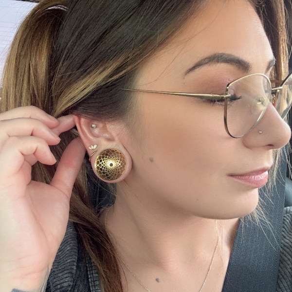 Gauge Earrings, Saddle Ear Plugs, Ear Tunnel Plugs, Stainless Steel ...