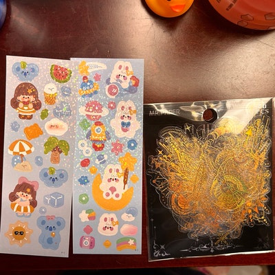 Cute Stickers, Clear Kawaii Stickers, Bunnies & Bears, Outline Stickers ...