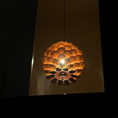 Wood Flower Ceiling Light, DAISY Pendant Light Fixture, Wood Pendant ...