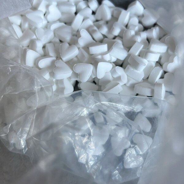 Mini Heart Mints Wedding Favours White Sweets - Etsy UK