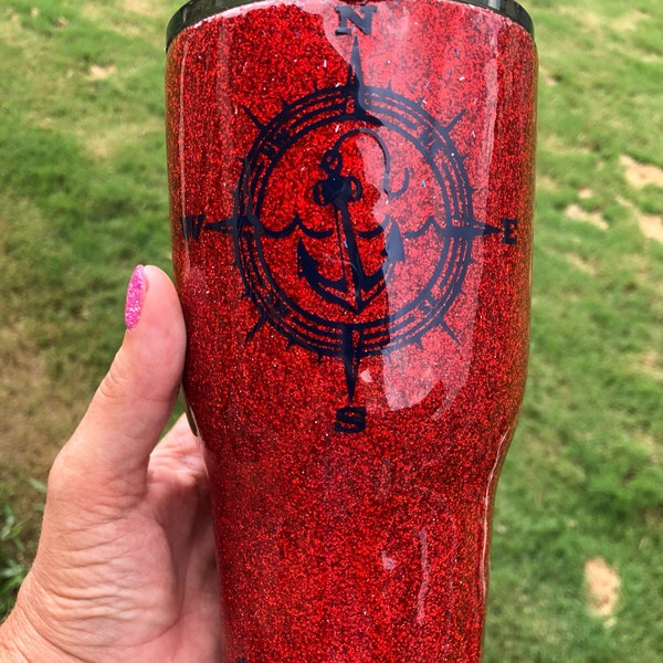 Anchor Compass Vinyl Decal, Car Decal, Navy Decal, Laptop Decal, Boat ...