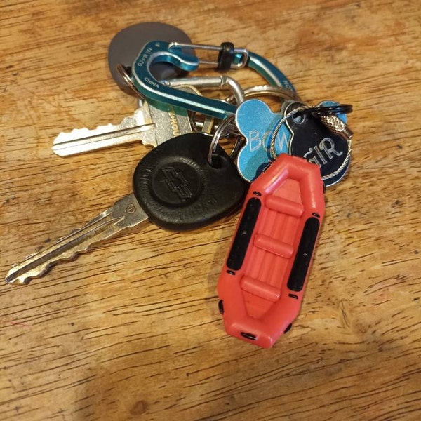 Whitewater Kayak Keychain - 5 Colors - Flexible Plastic PVC With ...